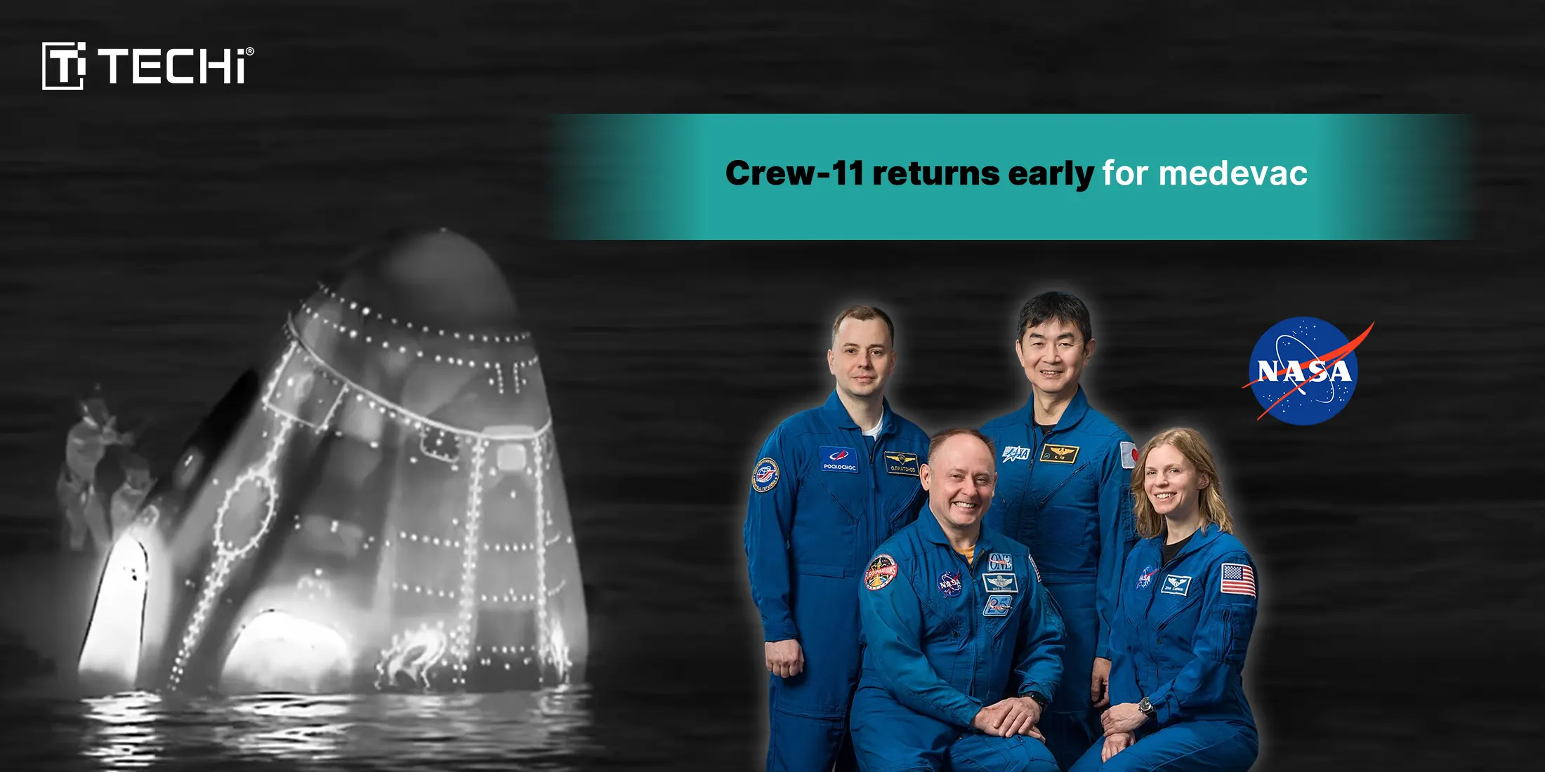Crew-11’s Splashdown from Orbit to Ocean; NASA’s First Space Medical ...